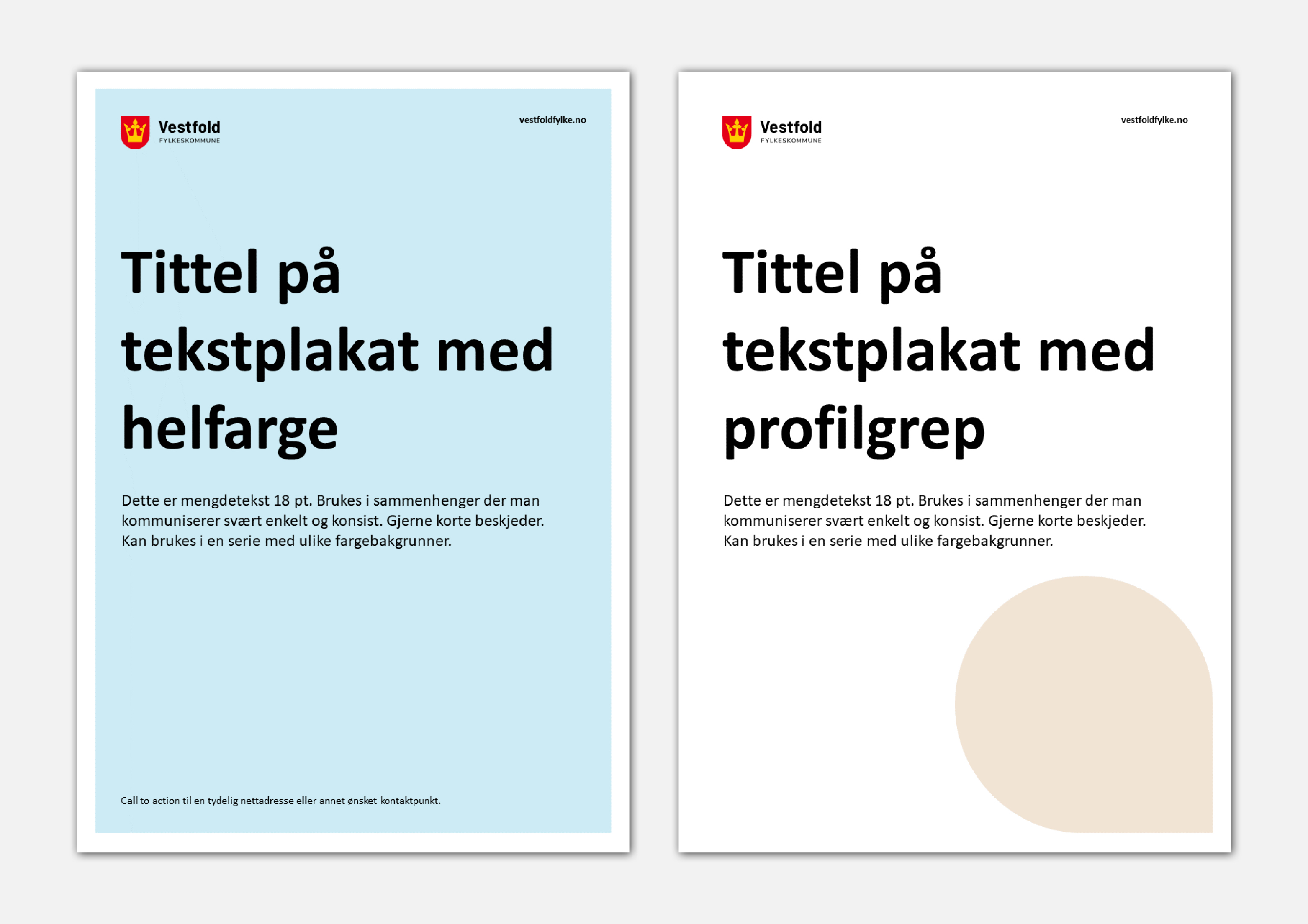 PowerPoint plakat, folder og invitasjon/program - Vestfold fylkeskommune